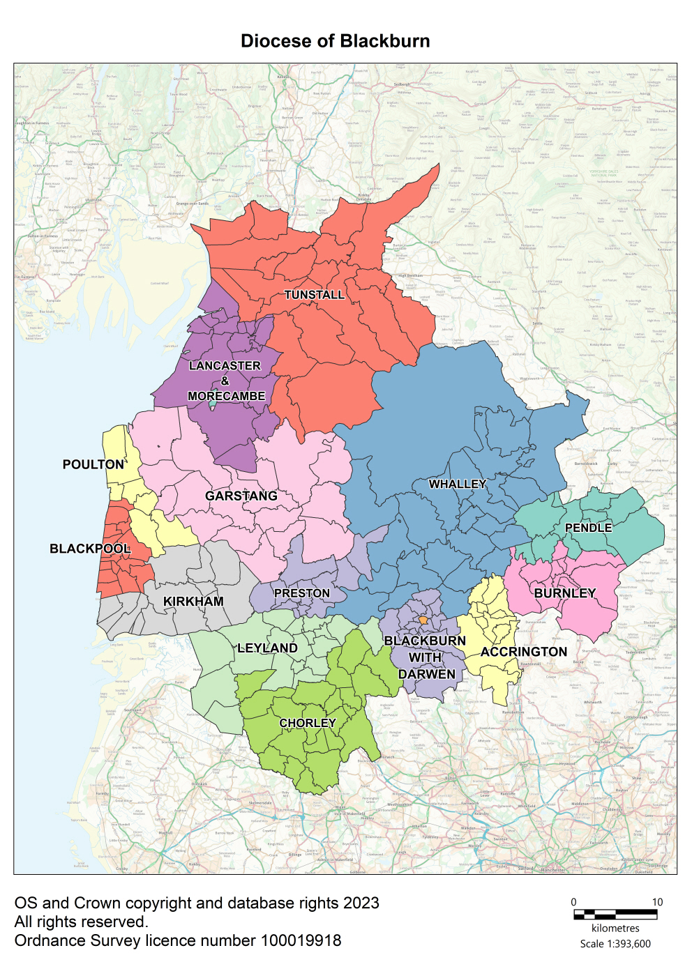Blackburn Archdeaconry Boundary Map | The Diocese of Blackburn