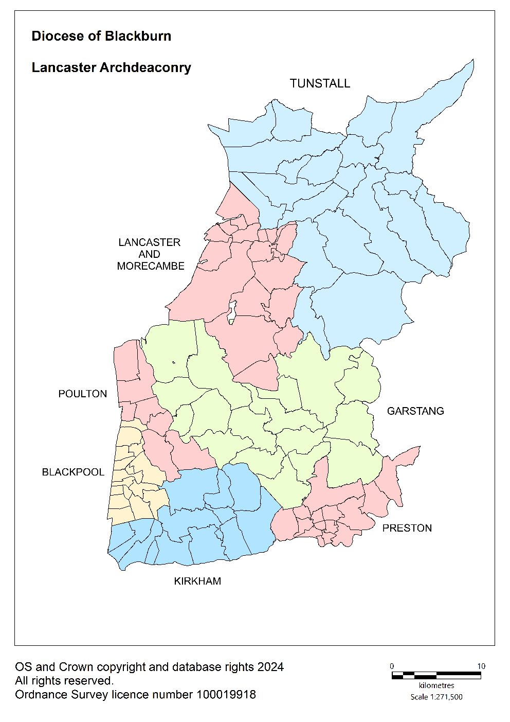 Lancaster Archdeaconry Boundary Map | The Diocese of Blackburn