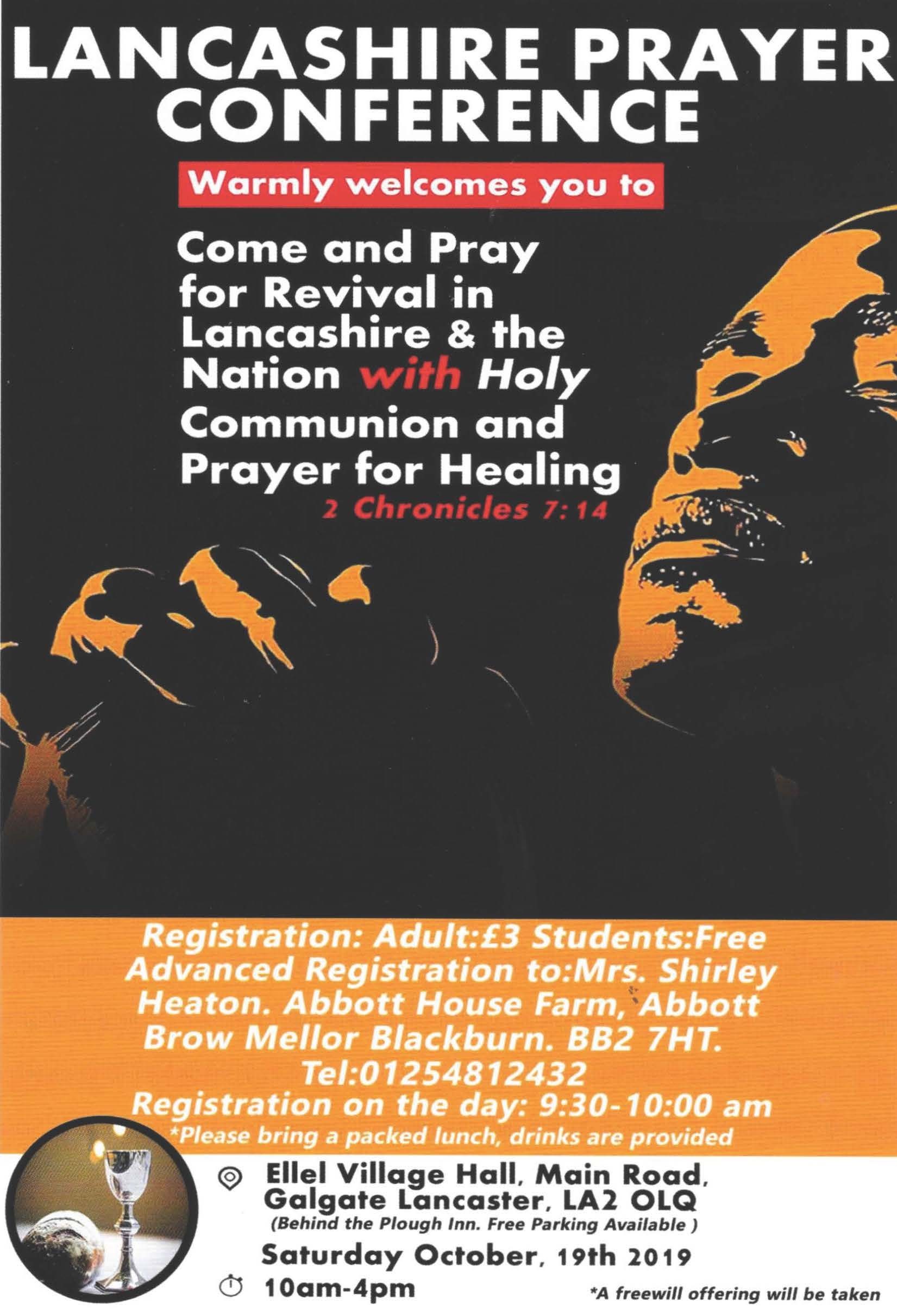 Lancashire Prayer Conference - Ellel Village Hall, Lancaster | The ...